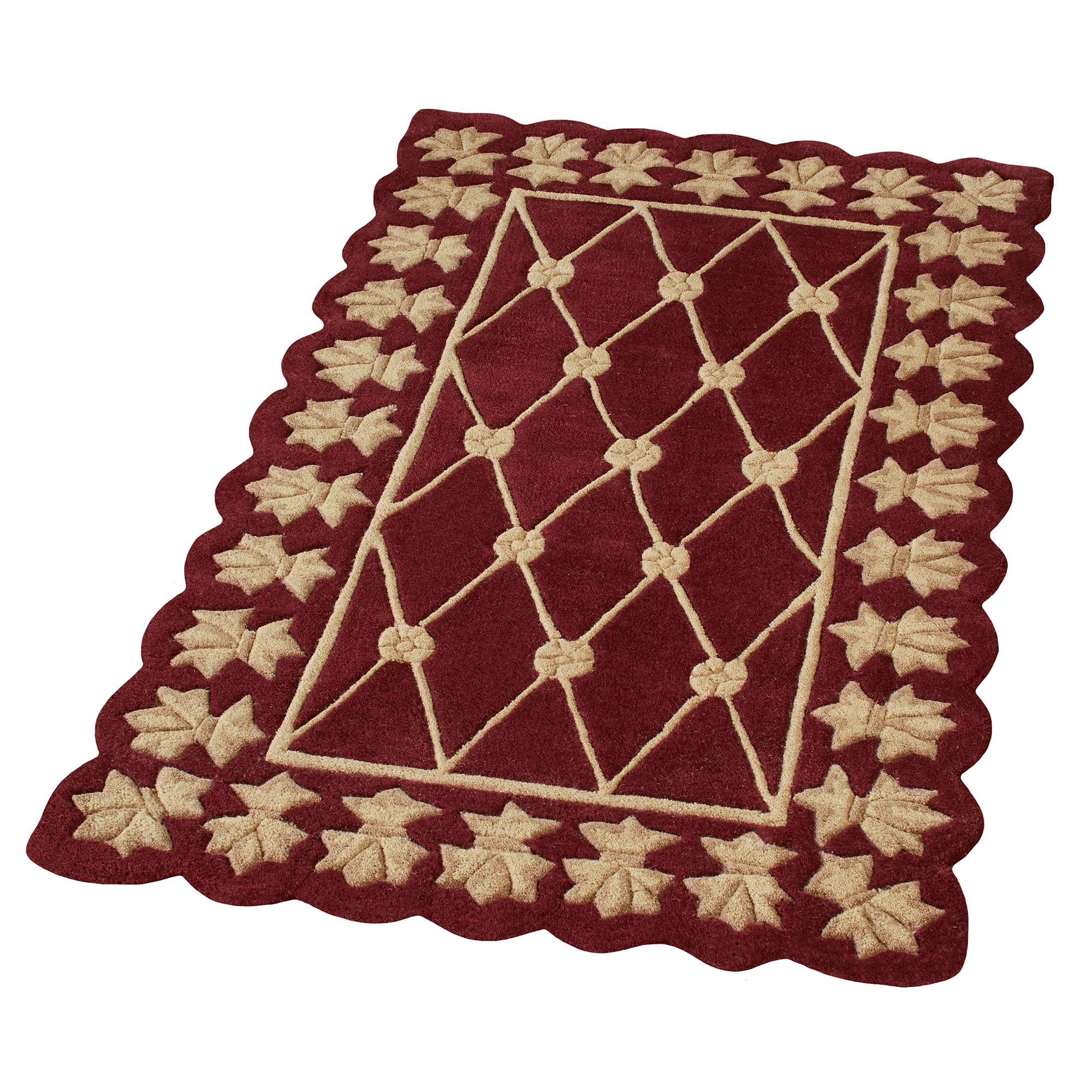 Touch of Class Roman Empire II Rectangle Rug Gold and Burgundy 30 x 50 ...