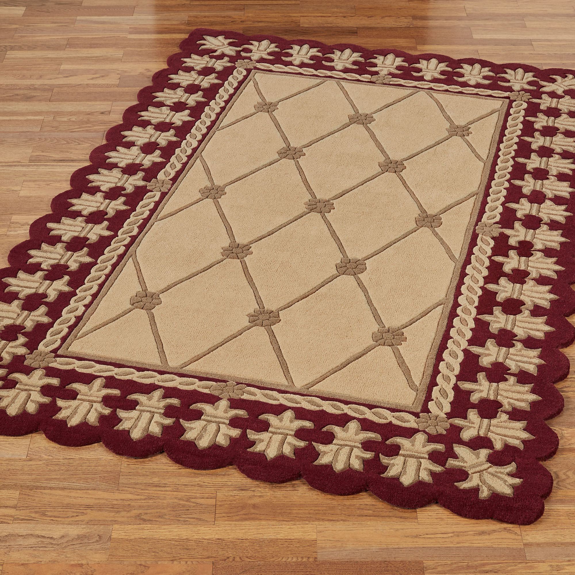 Touch of Class Roman Empire II Rectangle Rug Gold and Burgundy 30 x 50 ...