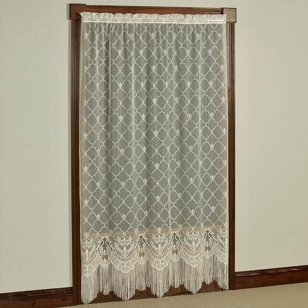 Touch of Class Victorian Fleur de Lis Ivory Lace Window Treatment ...