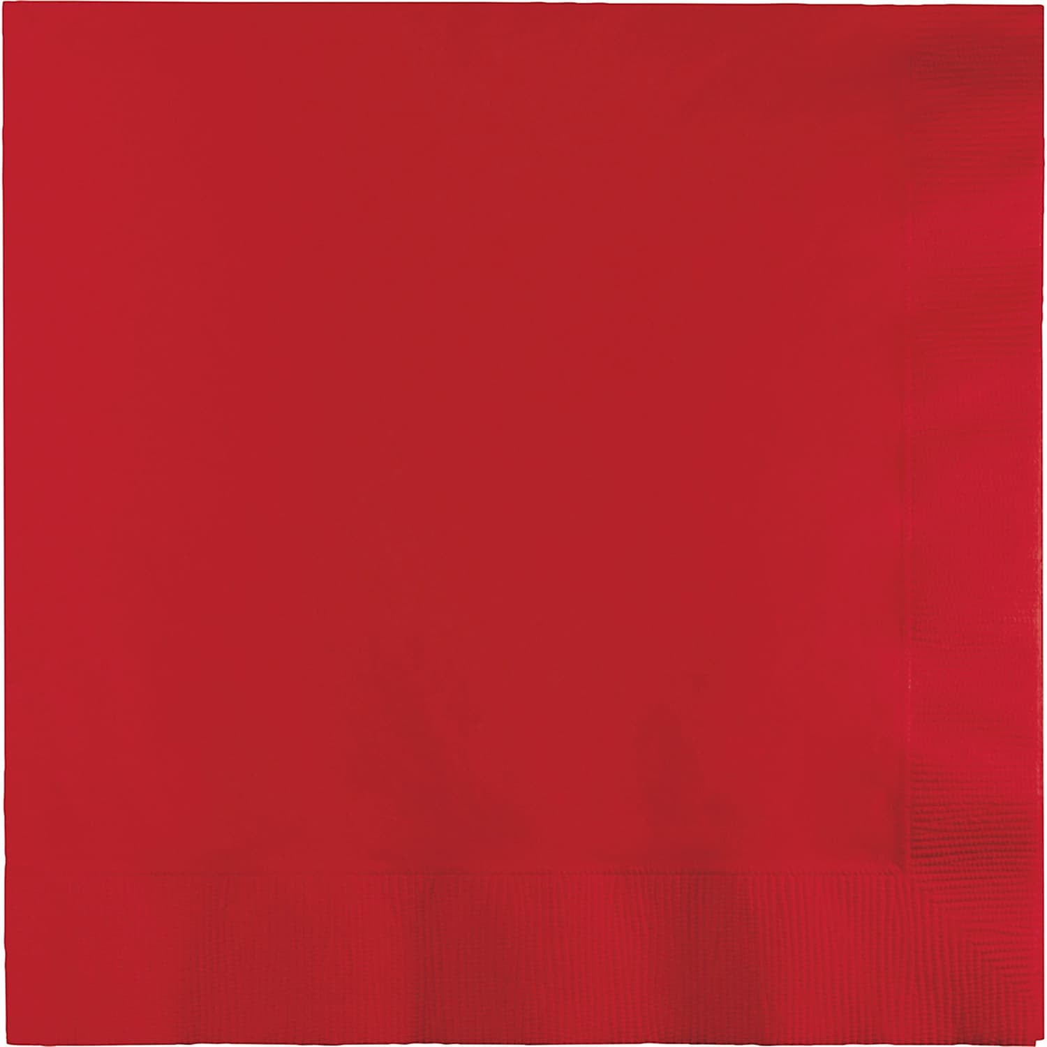 Touch of Color 3 Ply Dinner Napkins Classic Red 25/Pack 591031B ...