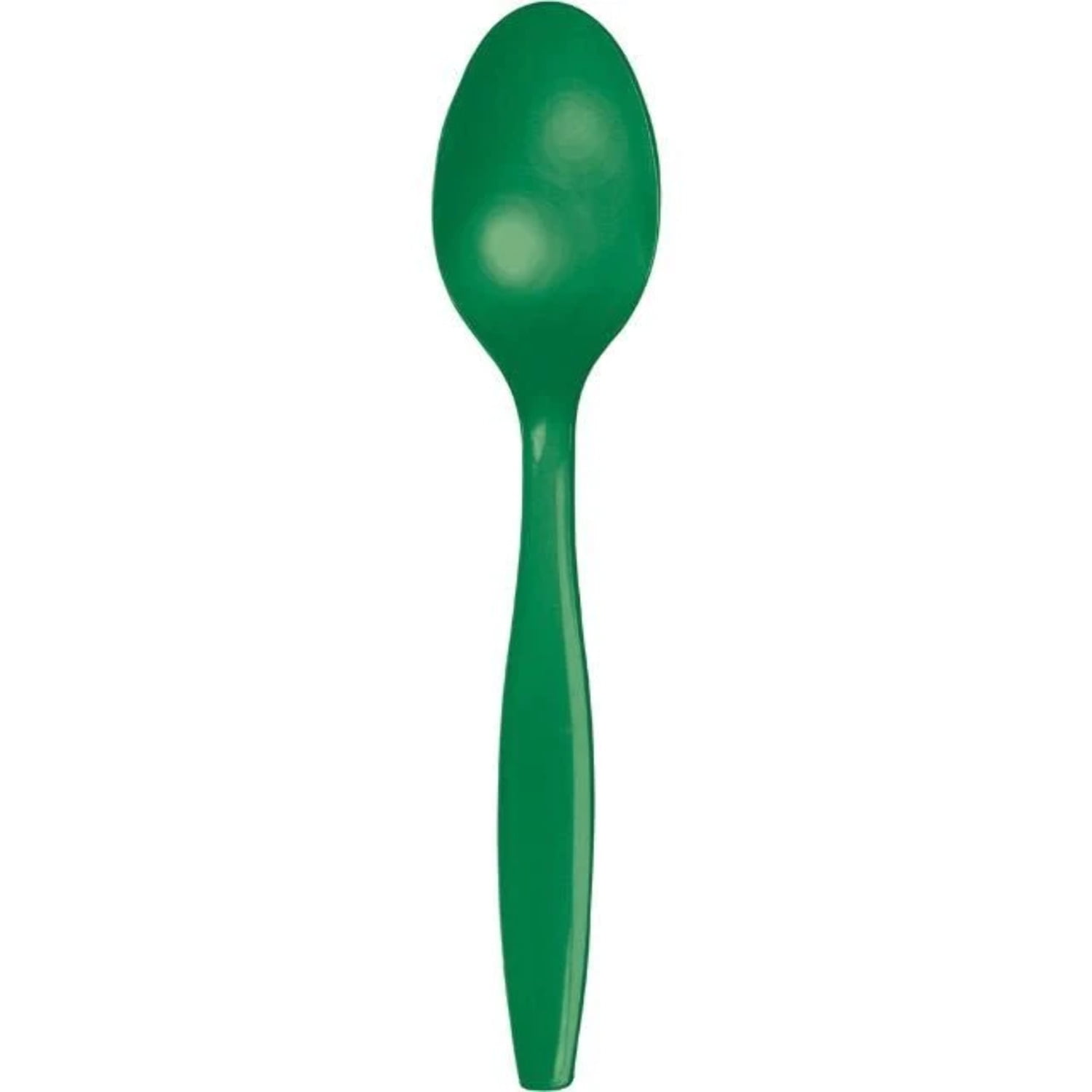 Touch of Color Creative Converting Plastic Spoons, Emerald Green, 24 Ct ...