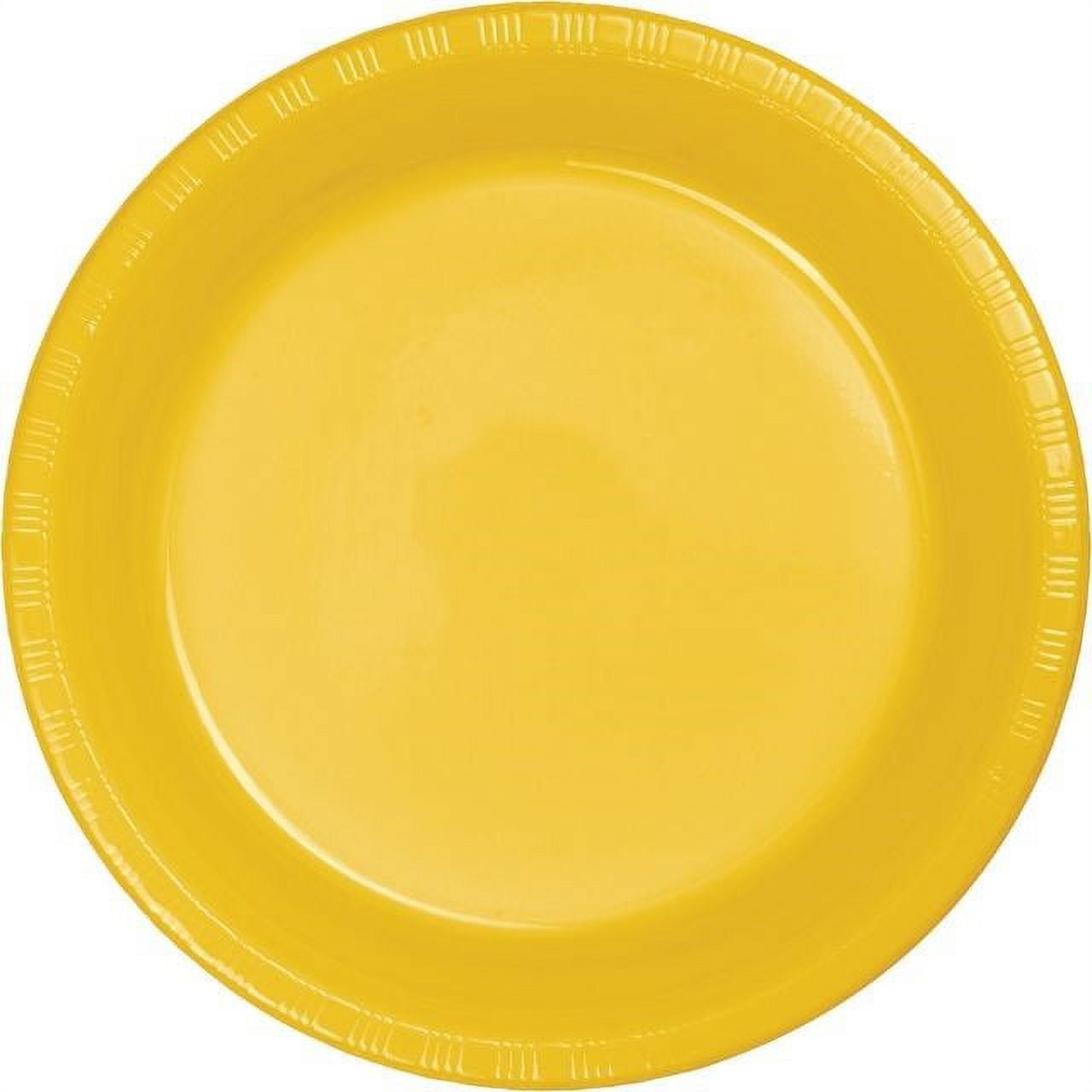 Touch of Color Plastic Lunch Plate, 7", School Bus Yellow, 20 Ct ...