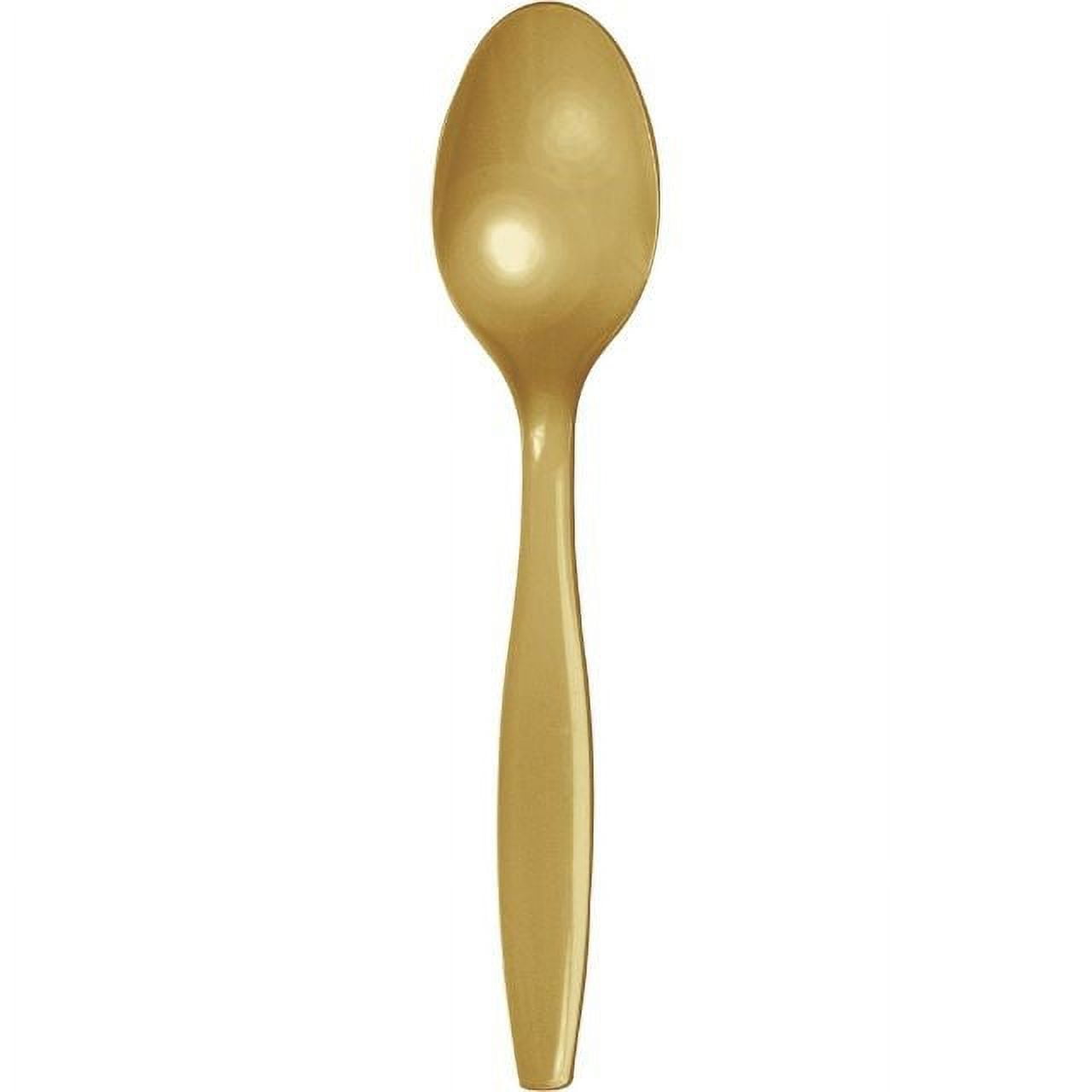 Touch of Color Premium Plastic Spoons, Glittering Gold, 24 Ct - Walmart.com