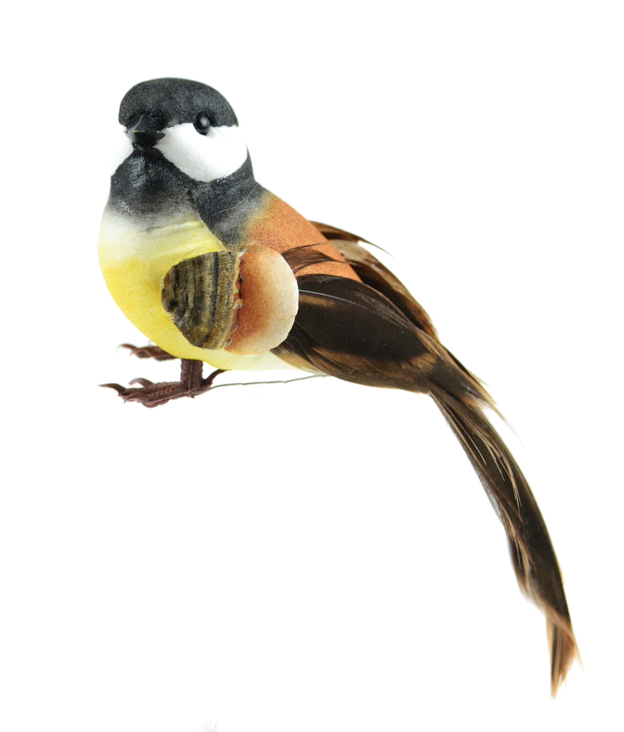 Touch of Nature 1-Piece Mushroom/Feather Black Capped Chickadee Bird on ...