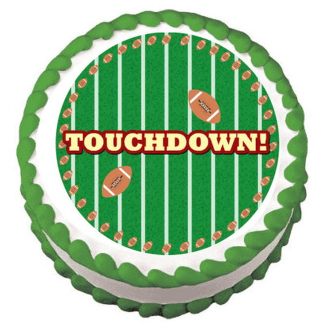 TouchDown FootBall Edible Frosting Sheet Photo Image Cake Topper ...