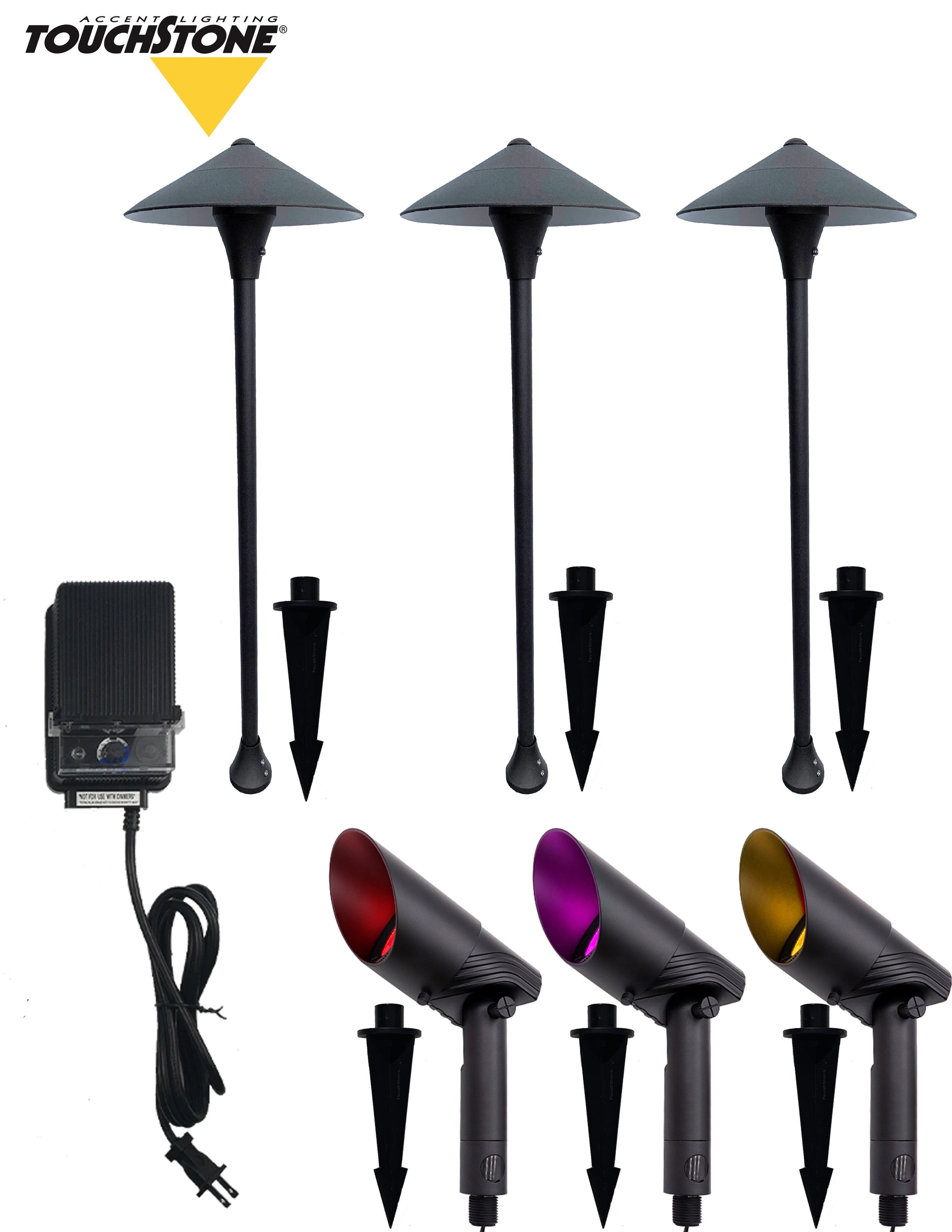 TouchStone-COLOR FLOOD/CENTINO WALKWAY COMBO KIT - Walmart.com