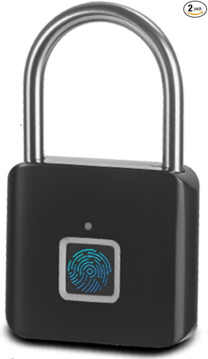 TouchTanium Fingerprint Padlock, Fingerprint Smart Padlock Lock ...