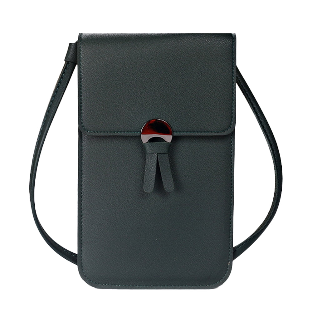 Touchable Single Shoulder Crossbody Phone Bag - dark green - Walmart.com