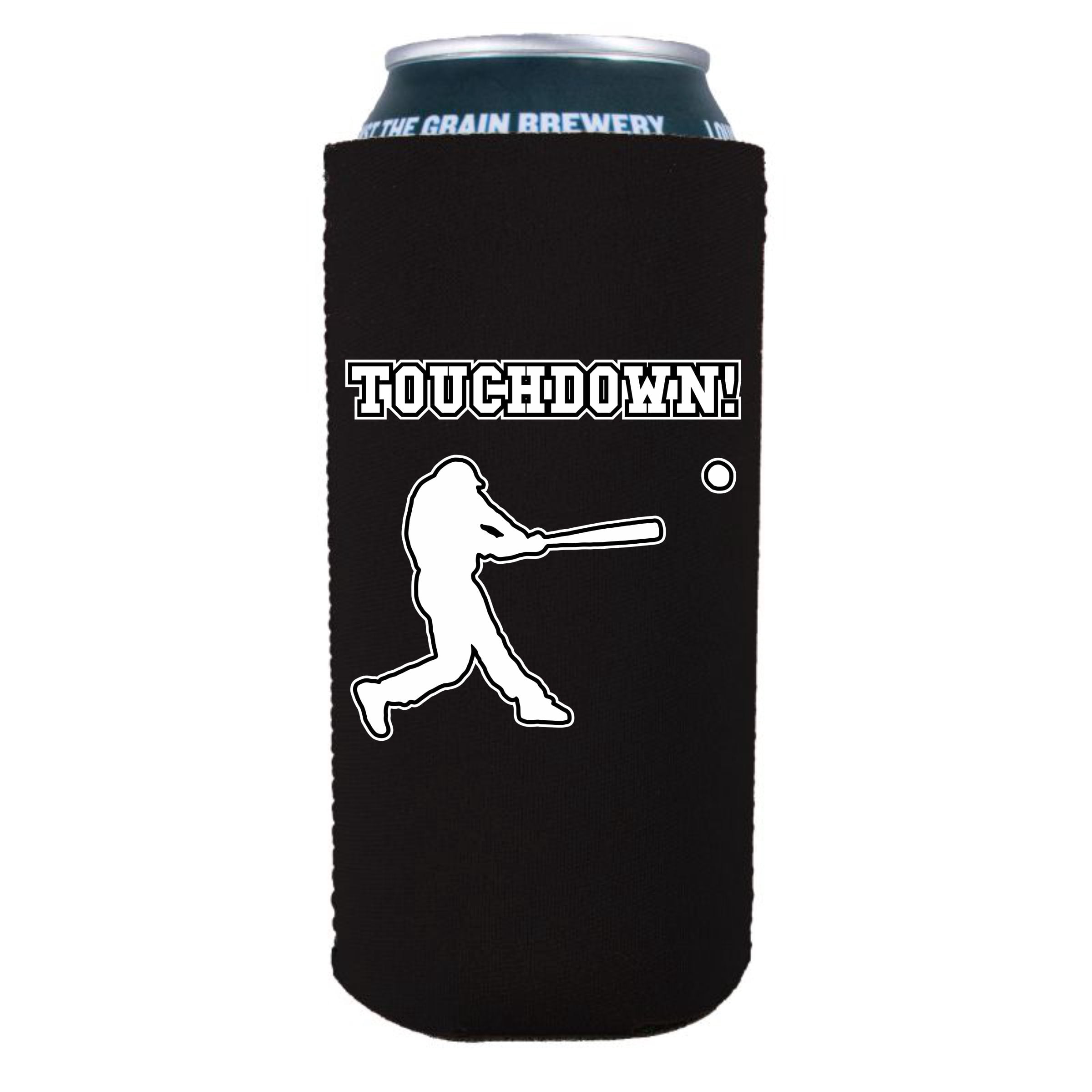 Touchdown Baseball 16 oz. Can Coolie (Black) - Walmart.com