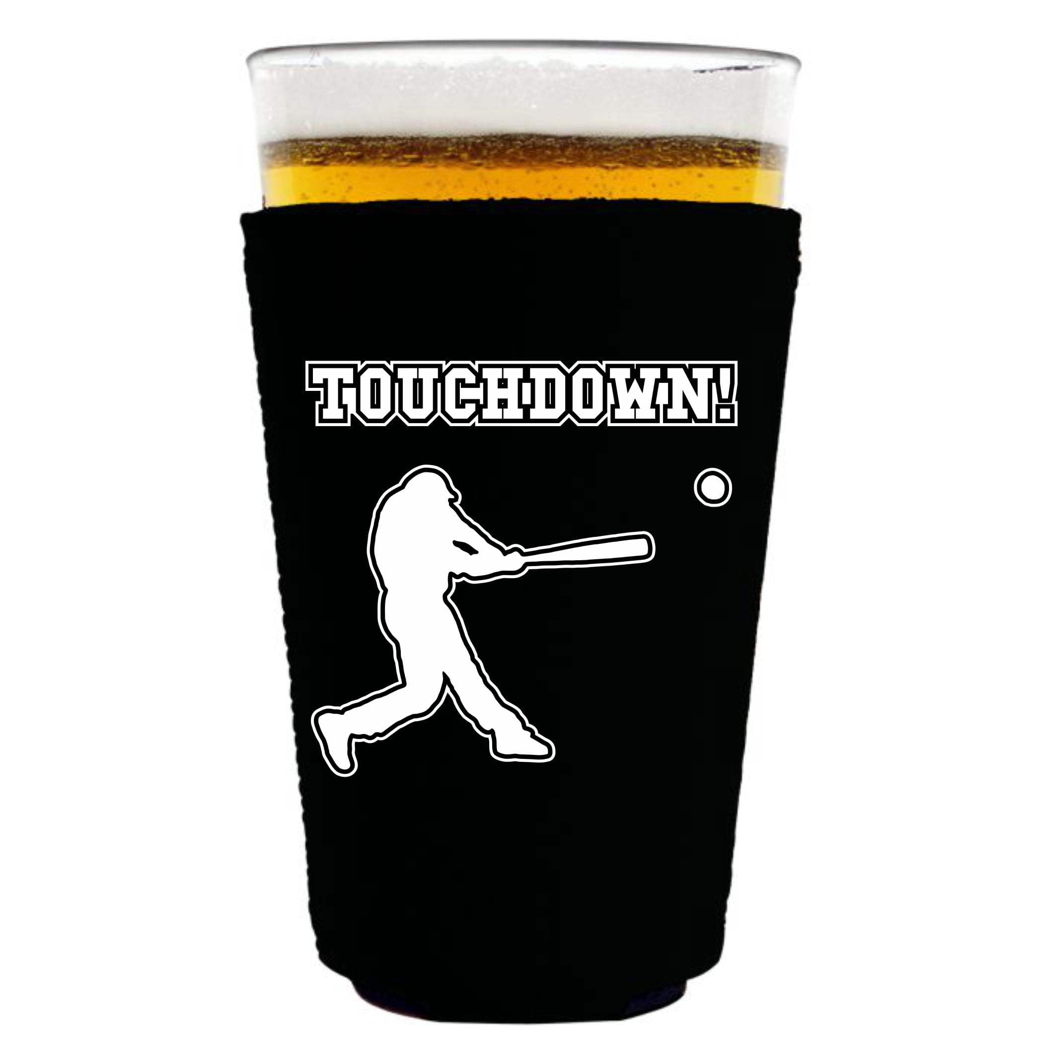 Touchdown Baseball Pint Glass Coolie (Black) - Walmart.com