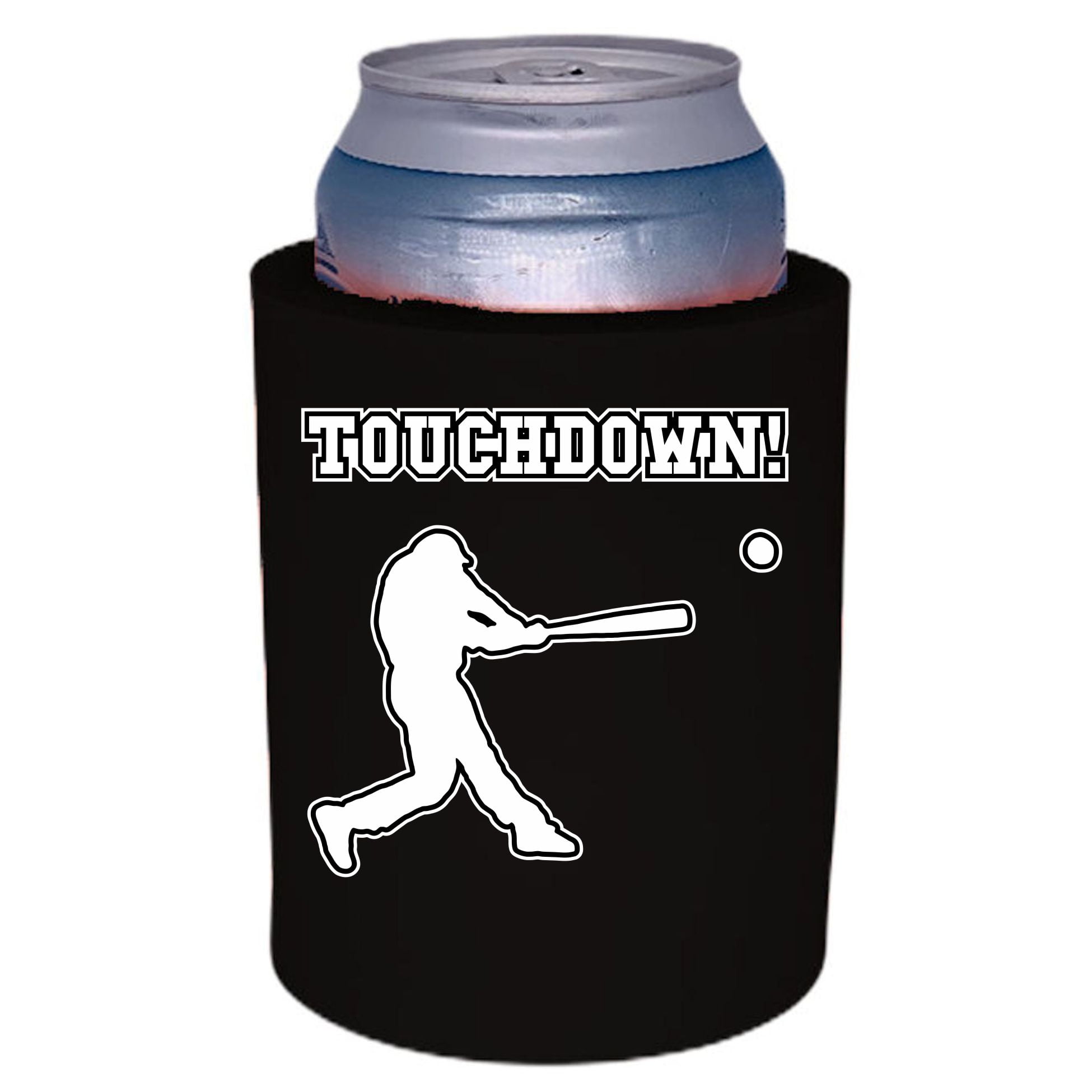 Touchdown Baseball Thick Foam Old School Can Coolie (Black) - Walmart.com