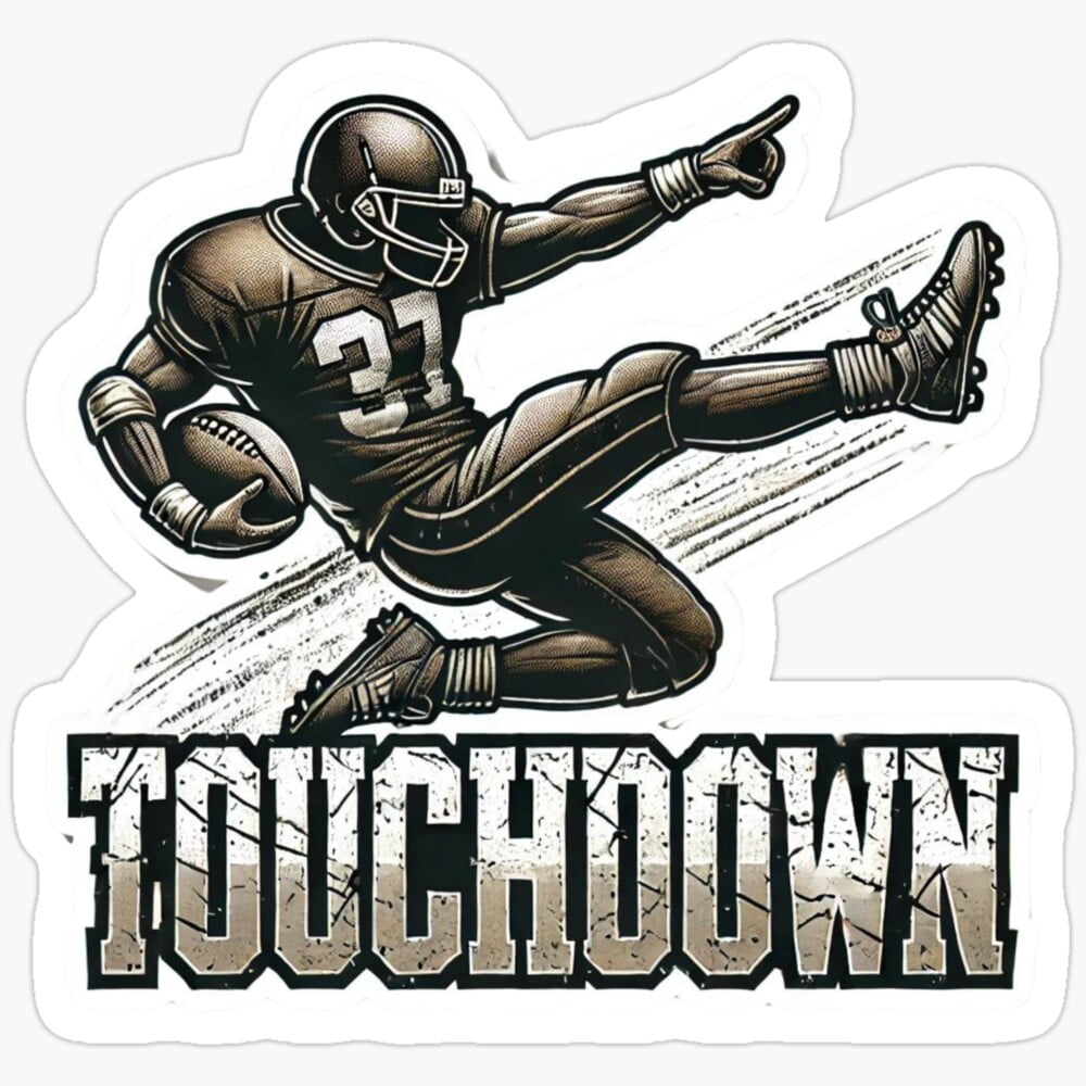 Touchdown Celebration Sticker Baseball Sticker, Football Sticker ...