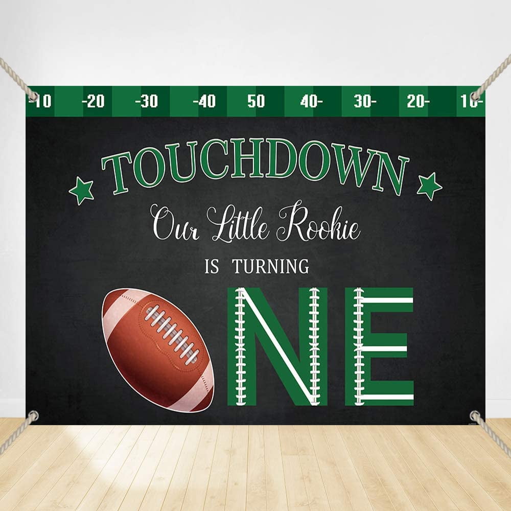 Touchdown One Birthday Backdrop Our Little Rookie is Turning One ...