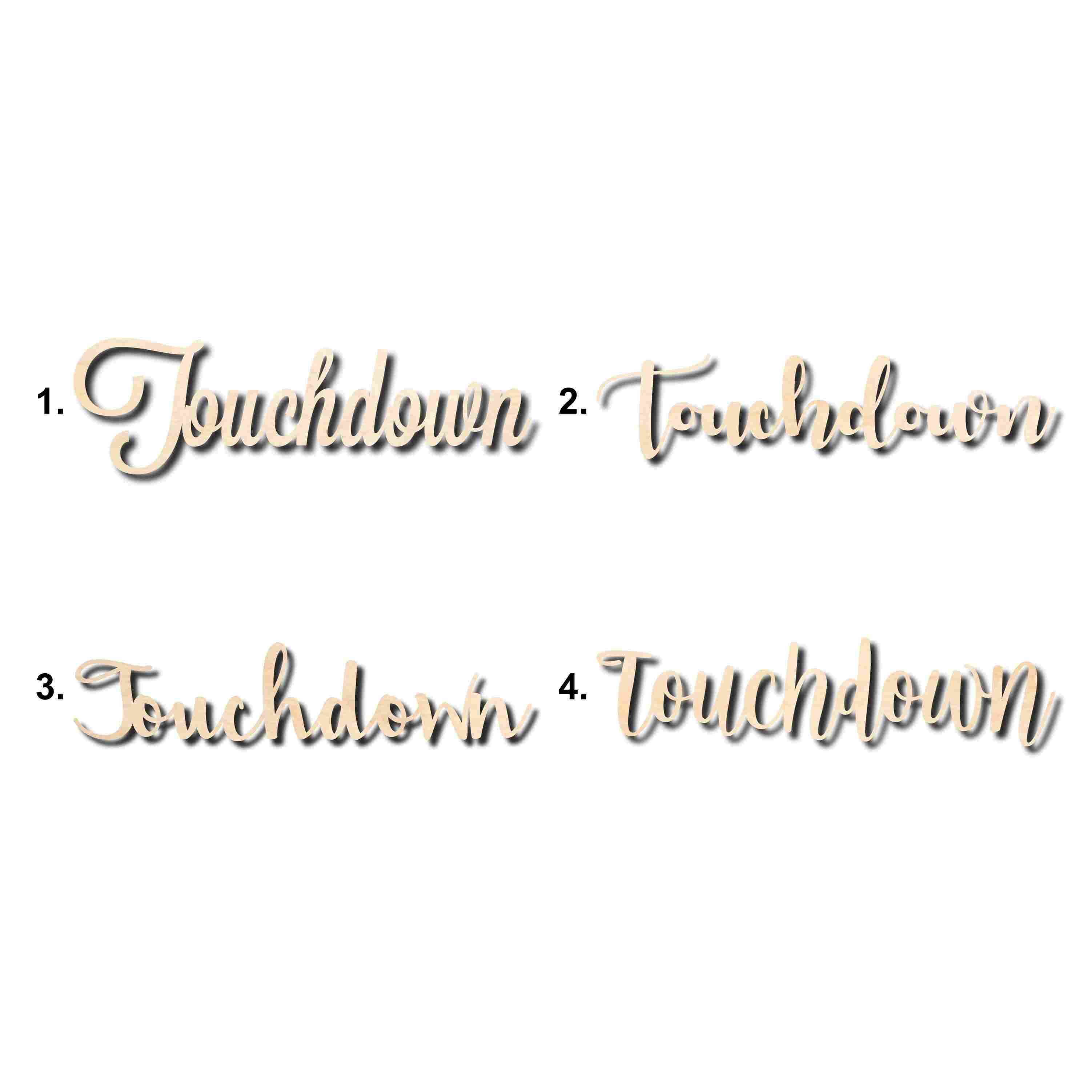 Touchdown Sign Unfinished Wood Cutout Home Decor DIY Option 1- 42" Wide ...