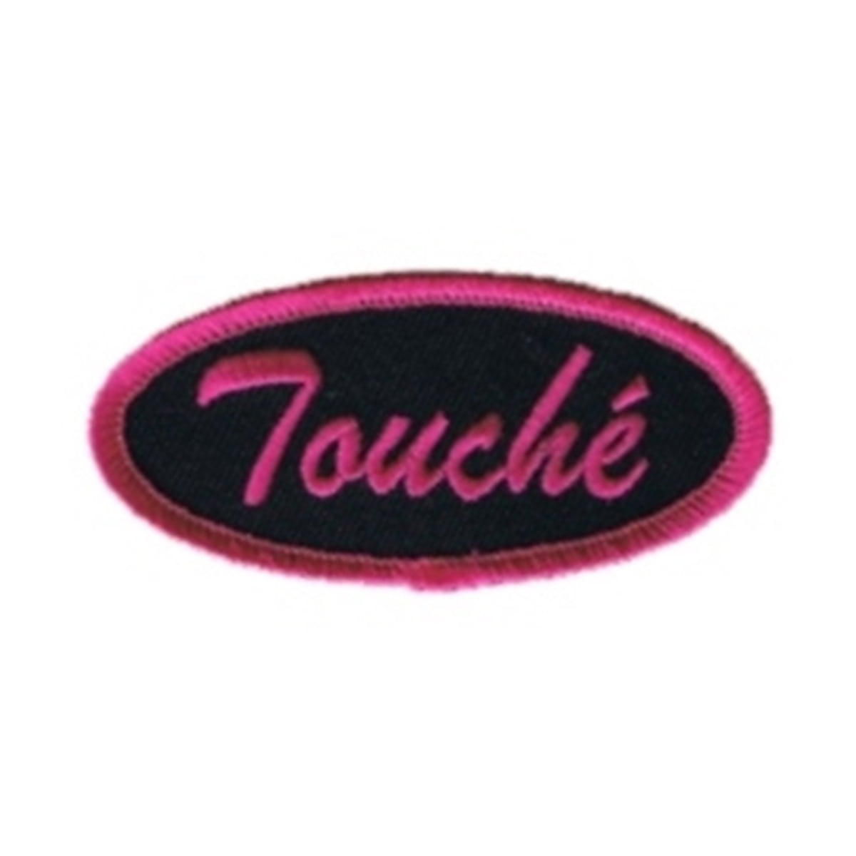 Touche Name Tag Patch Novelty Pink Symbol Sign Embroidered Iron On ...