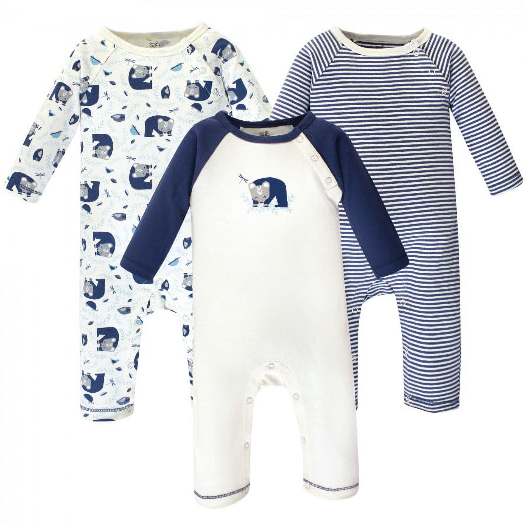 Touched by Nature Baby Boy Organic Cotton Coveralls 3pk, Woodland, 9-12 ...