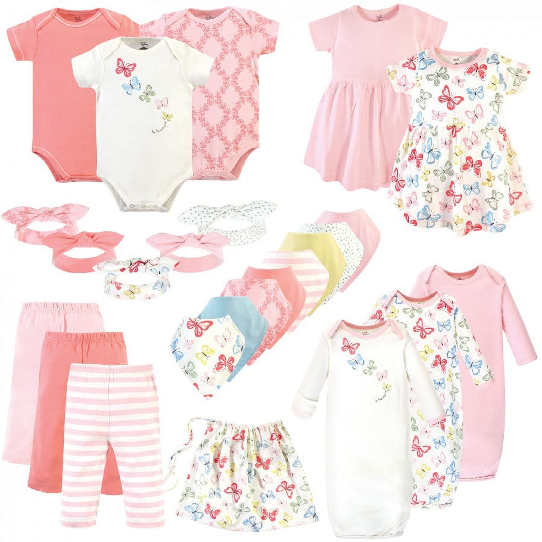 Touched by Nature Baby Girl Organic Cotton Layette Set and Gift Set ...