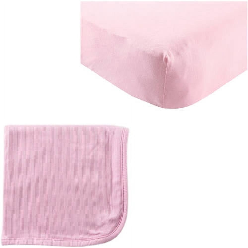 Touched by Nature Baby Girls' Organic Cotton Fitted Crib Sheet and ...