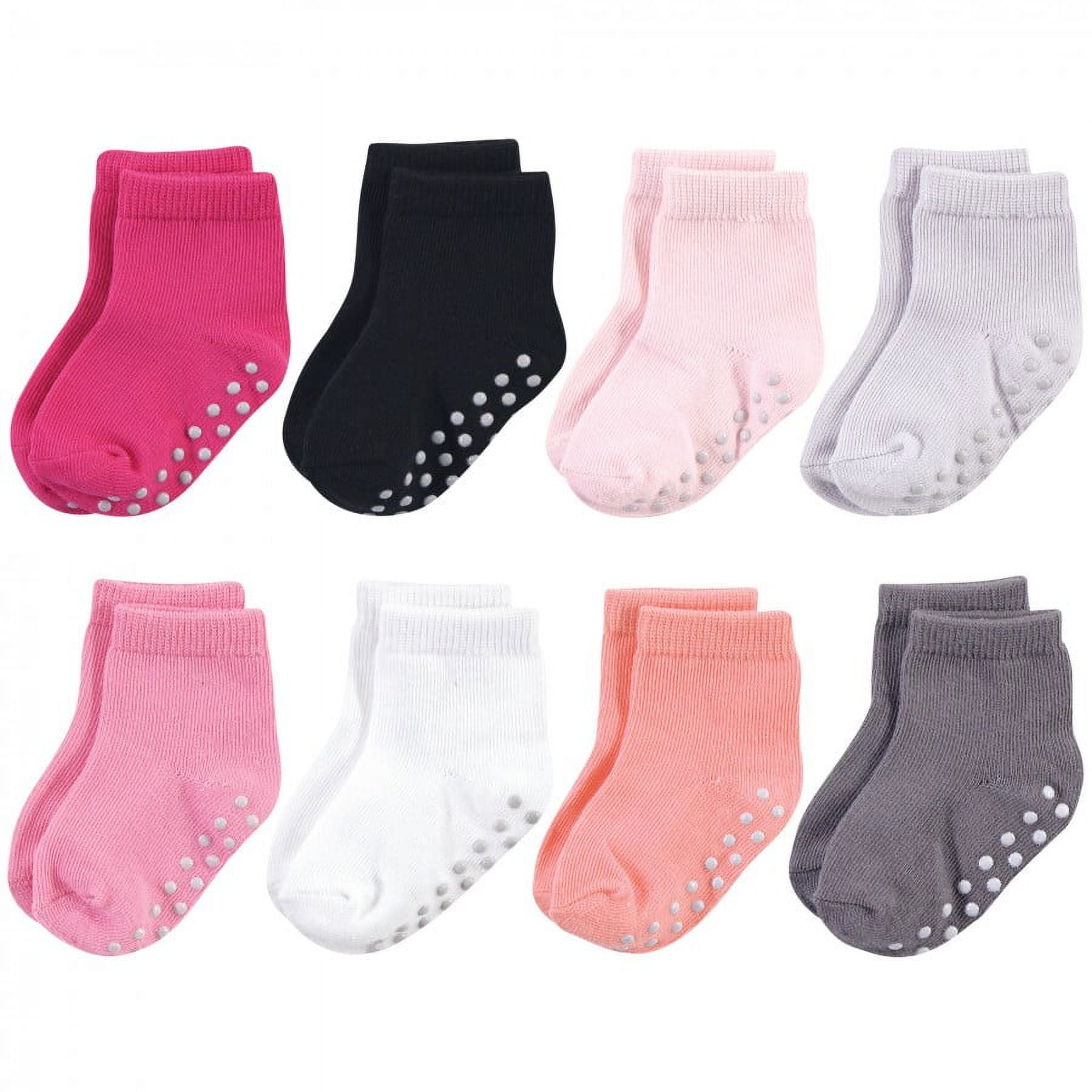 Touched by Nature Baby Girl Organic Cotton Socks, Non-Skid Gripper ...