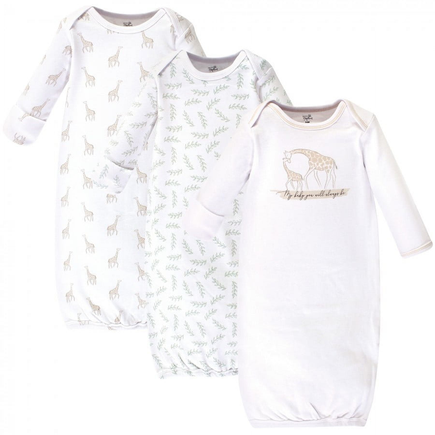 Touched by Nature Unisex Baby Organic Cotton Gowns, Little Giraffe ...