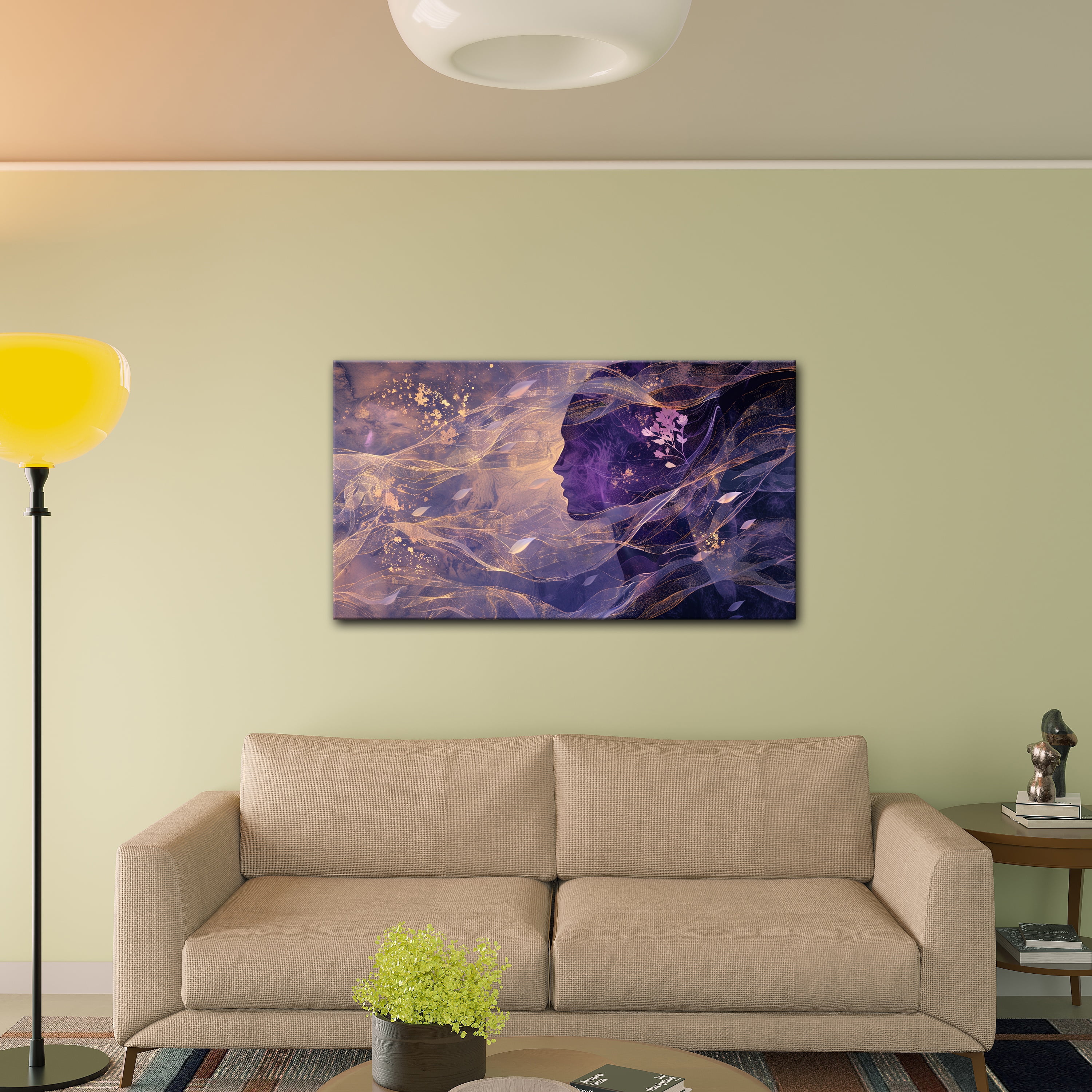 Touched by the Soul- Floating Shadows and Flowers Wall Art (16 "x24 ...