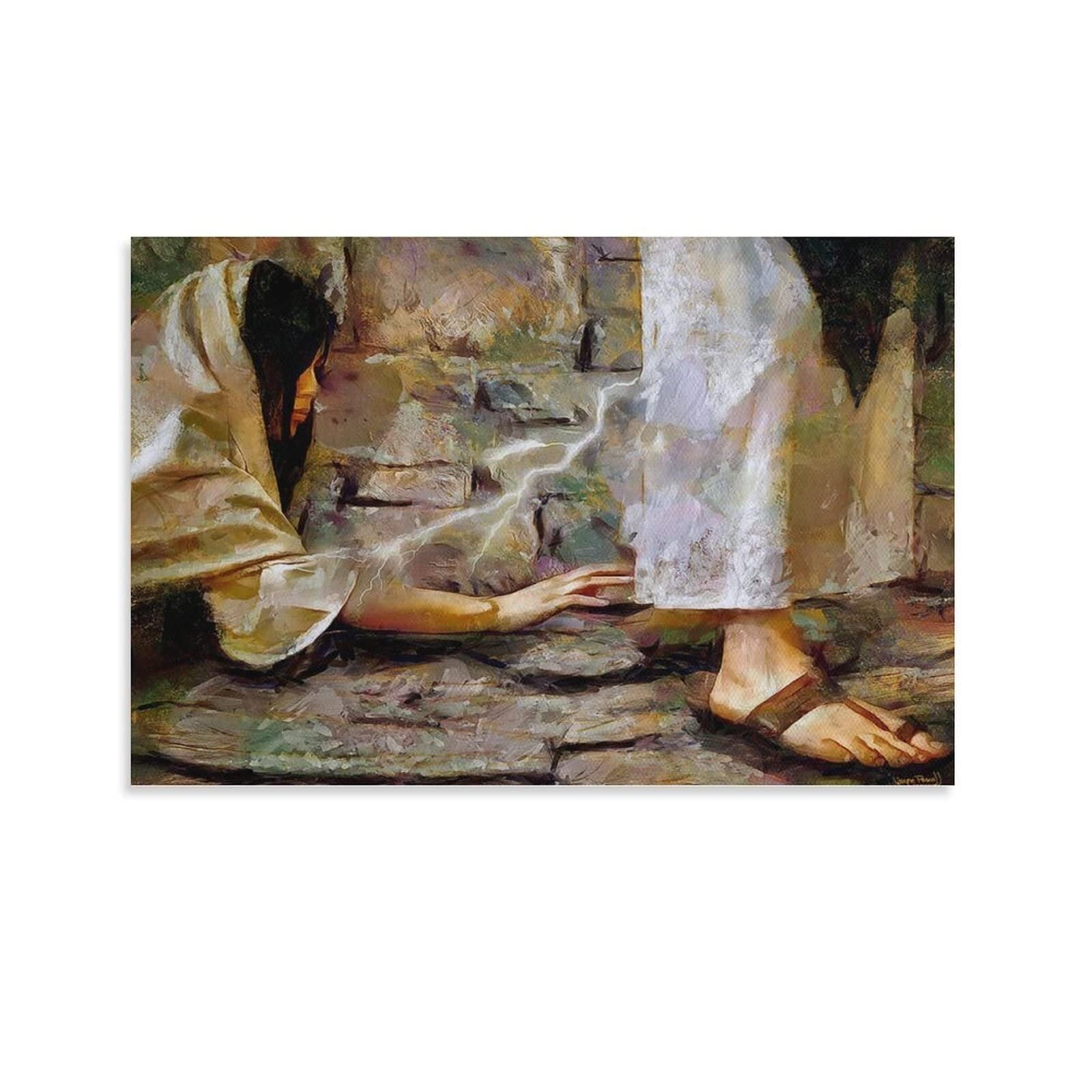 Touching The Hem of Jesus' Clothes Oil Painting Poster Or Canvas A ...