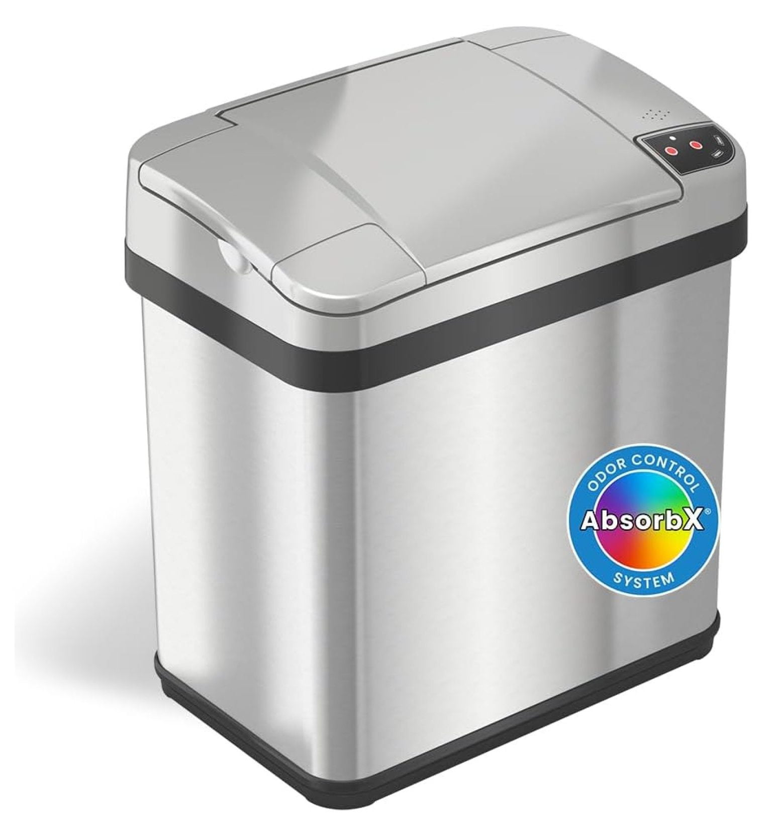 Touchless 2.5 Gallon Sensor Garbage Can with AbsorbX Odor Filter and ...