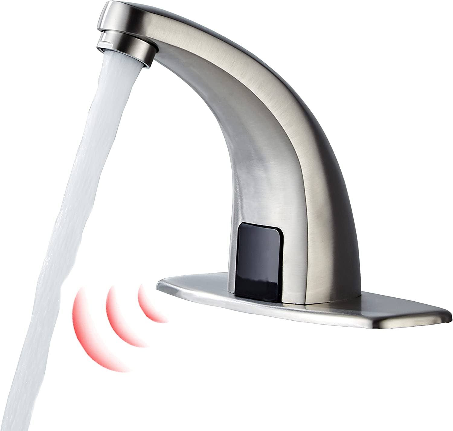 Touchless Bathroom Sink Faucet，Automatic Motion Sensor Faucets with 1 ...