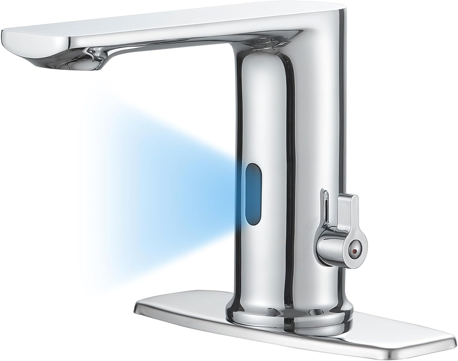 Touchless Bathroom Sink Faucet, Single Handle Temperature Adjustment ...