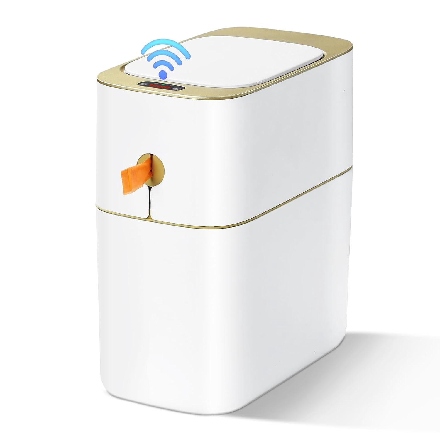 Touchless Bathroom Trash Can with Lid, 3 Gallon / 12L Slim Motion ...