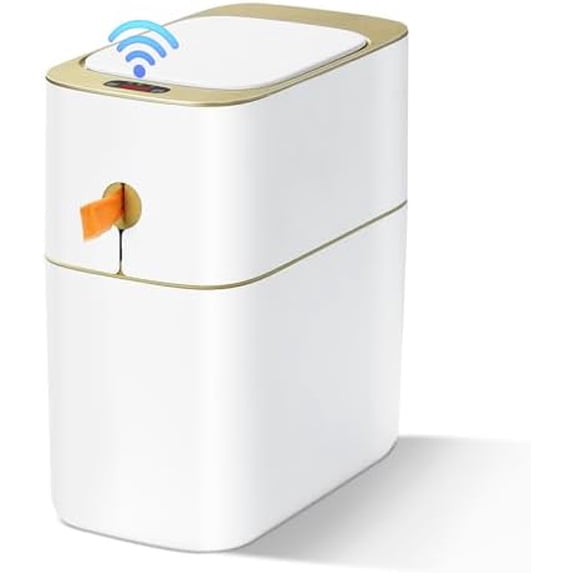 Touchless Bathroom Trash Can with Lid, 3 Gallon / 12L Slim Motion ...