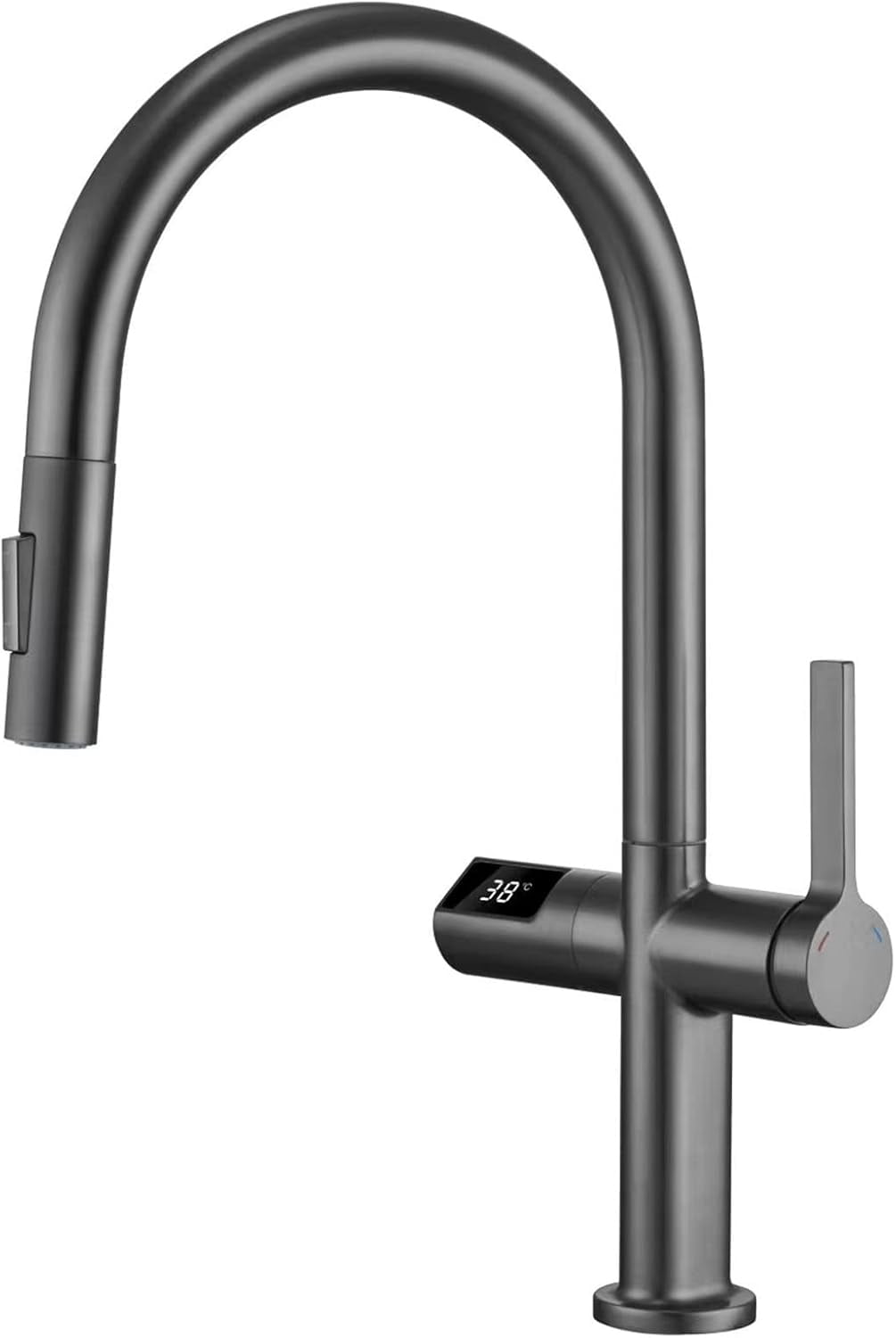 Touchless Kitchen Faucet Digital Display Kitchen Sink Faucet with Pull ...