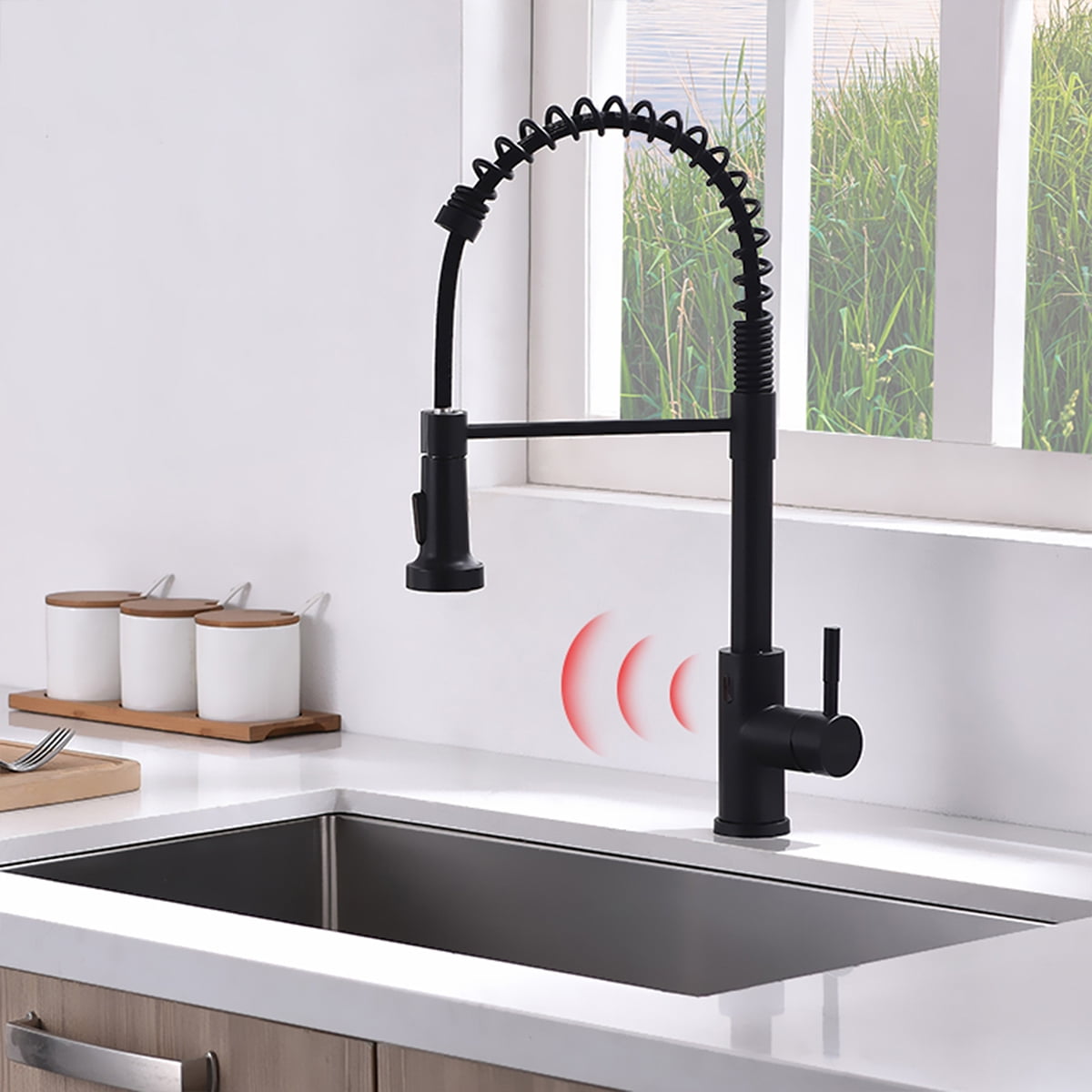 Touchless Kitchen Faucet,Hands Free Automatic Smart Kitchen Faucet ...