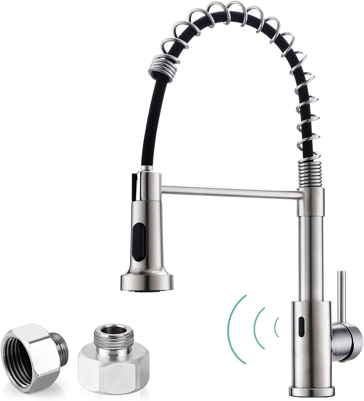 Touchless Kitchen Faucet with Pull Down Sprayer - Motion Sensor Kitchen ...