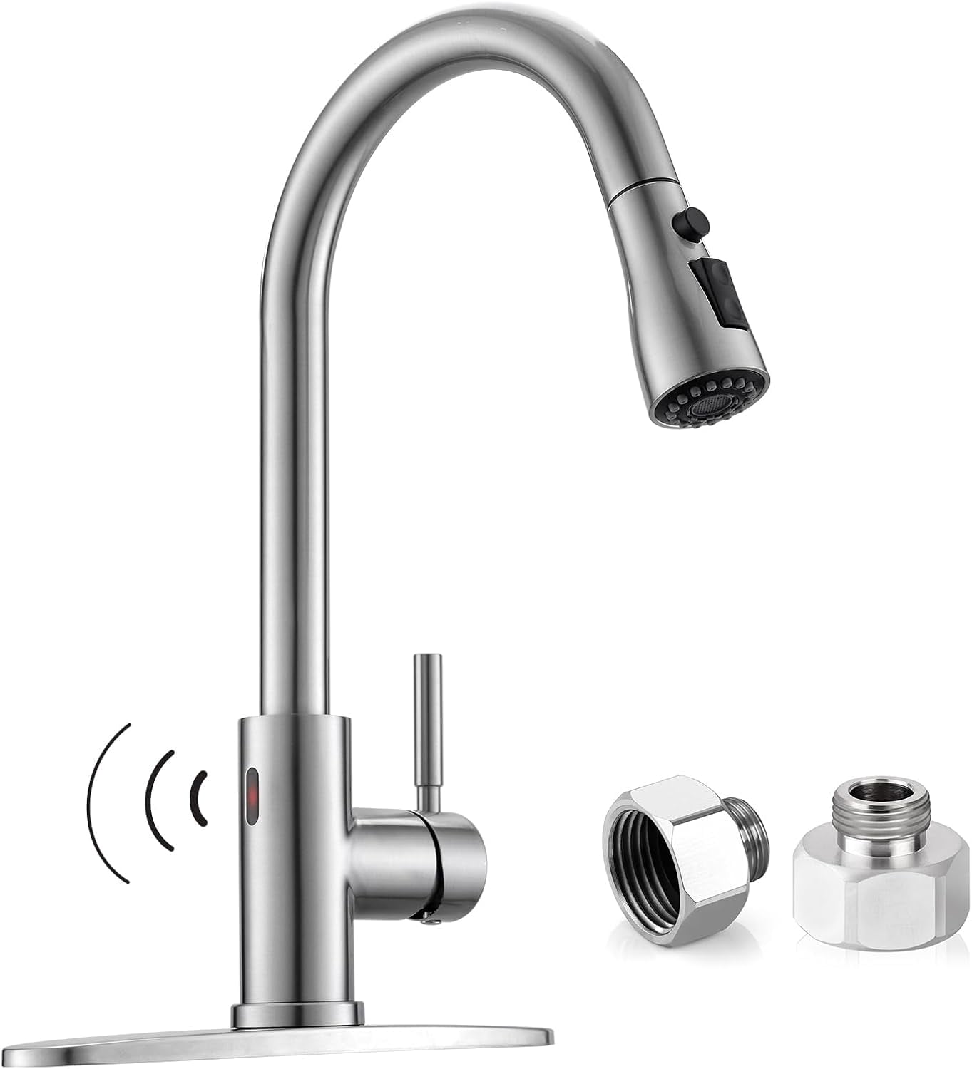 Touchless Kitchen Faucet with Pull Down Sprayer - Single Handle Kitchen ...