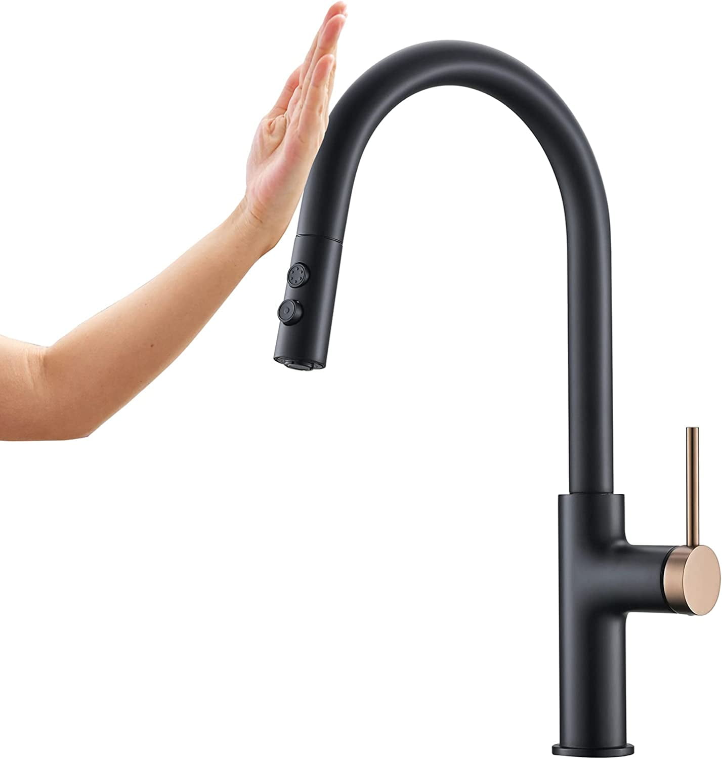 Touch the faucet Touchless Kitchen Faucet with Pull Down Sprayer, Touch ...