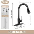 Touchless Kitchen Sink Faucet with Pull Down Sprayer, Matte Black 18/10 ...