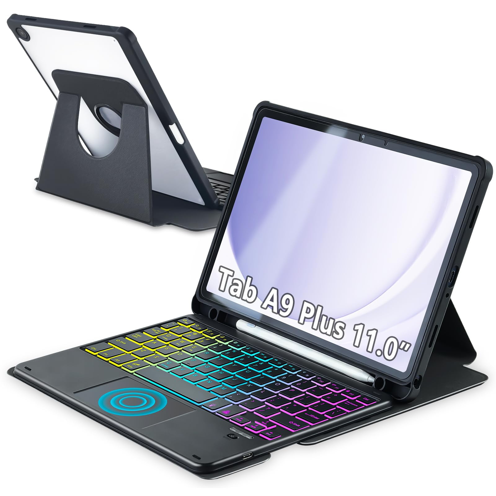 Touchpad Keyboard Case for Samsung Galaxy Tab A9 Plus 11 inch SM-X210 ...