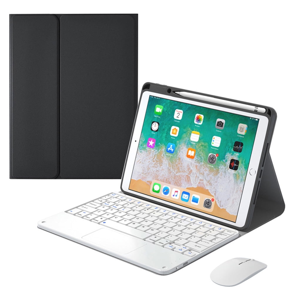 Touchpad Keyboard Case for iPad 9th/8th/7th Gen, Detachable Bluetooth ...