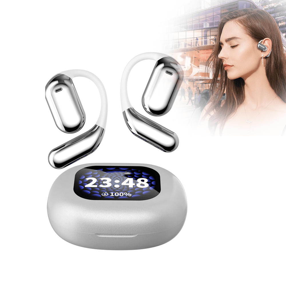 Touchscreen LCD Open Over the Ear Bone Conduction Smart Earbuds ...