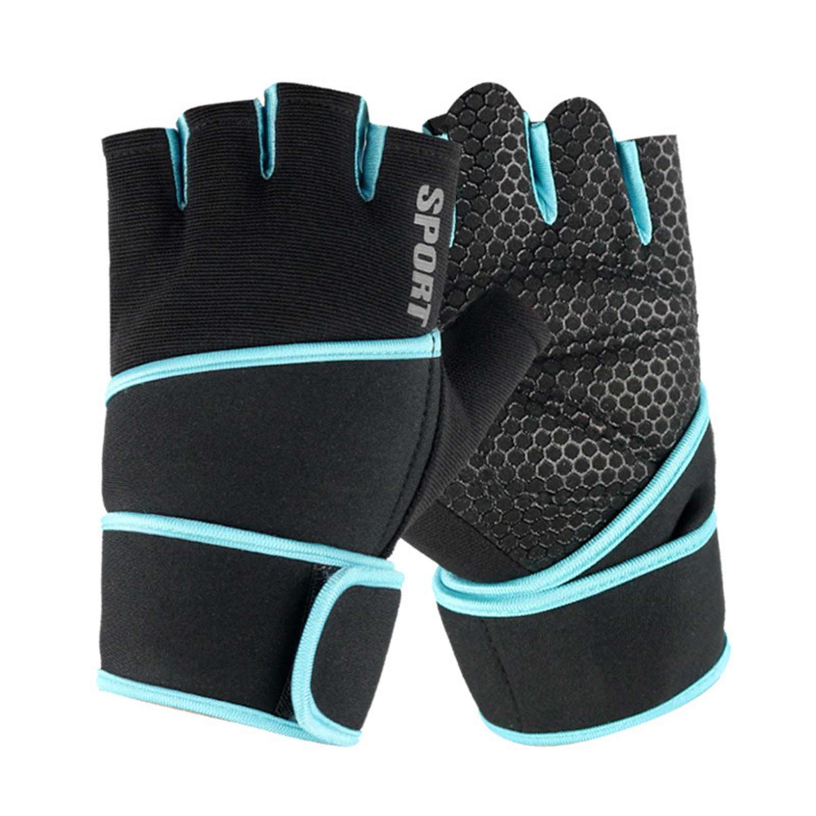 Toudaret 1 Pair Weight Lifting Gloves Adjustable Half Finger Gloves ...