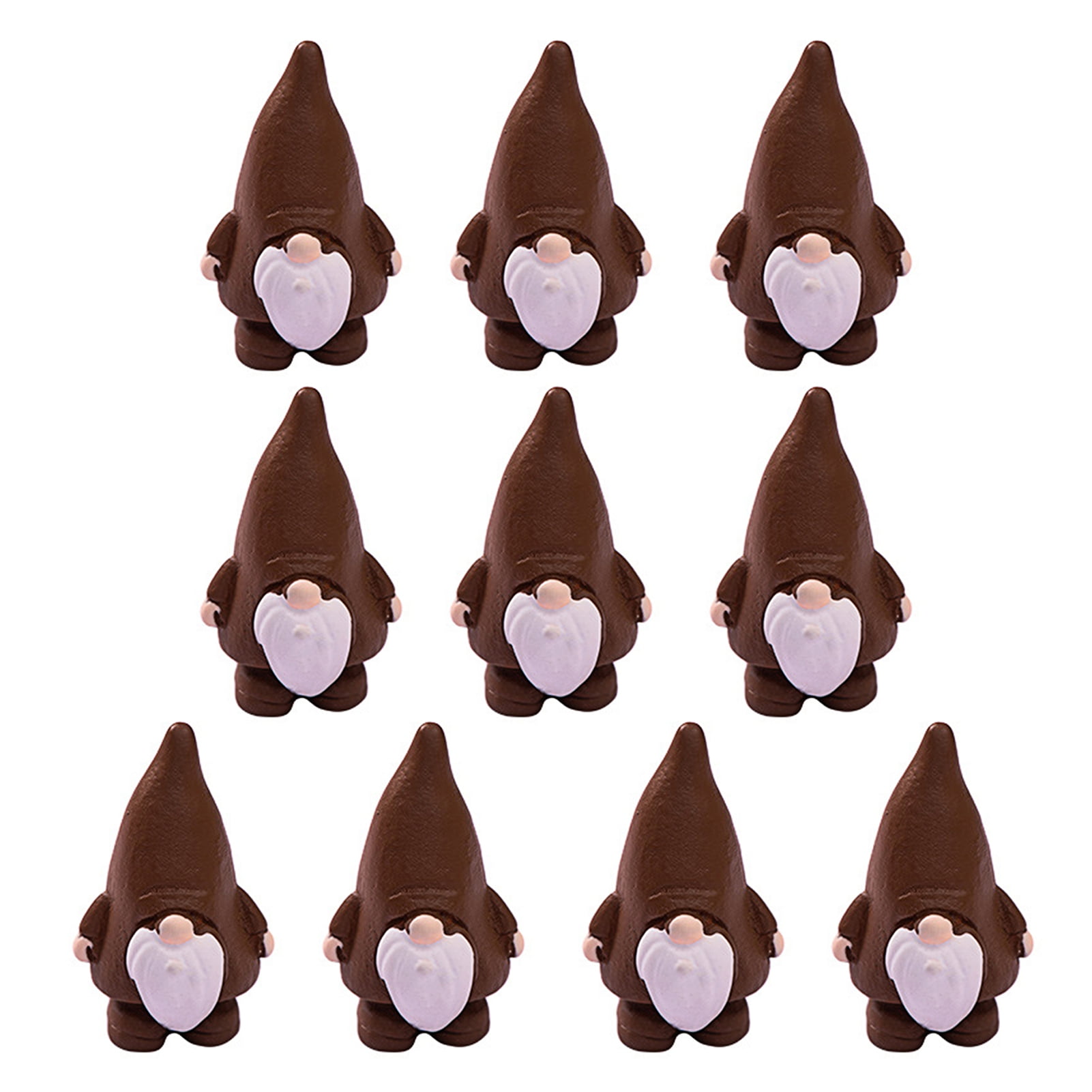 Toudaret 10 Pcs Mini Gnomes Fairy Resin Statues Miniature Gnomes ...
