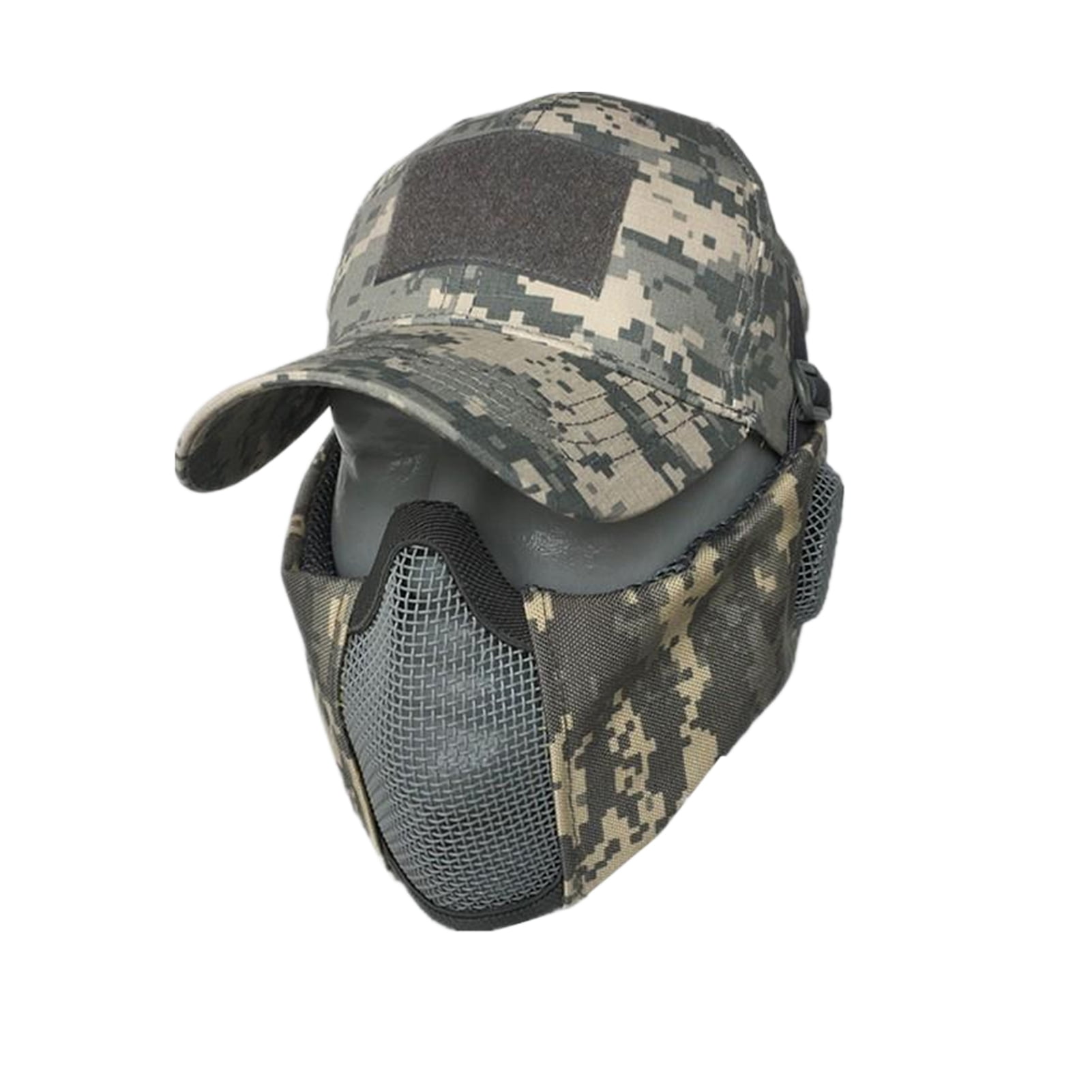 Toudaret Airsoft Half Face Guard Airsoft Face Guard with Hat ...