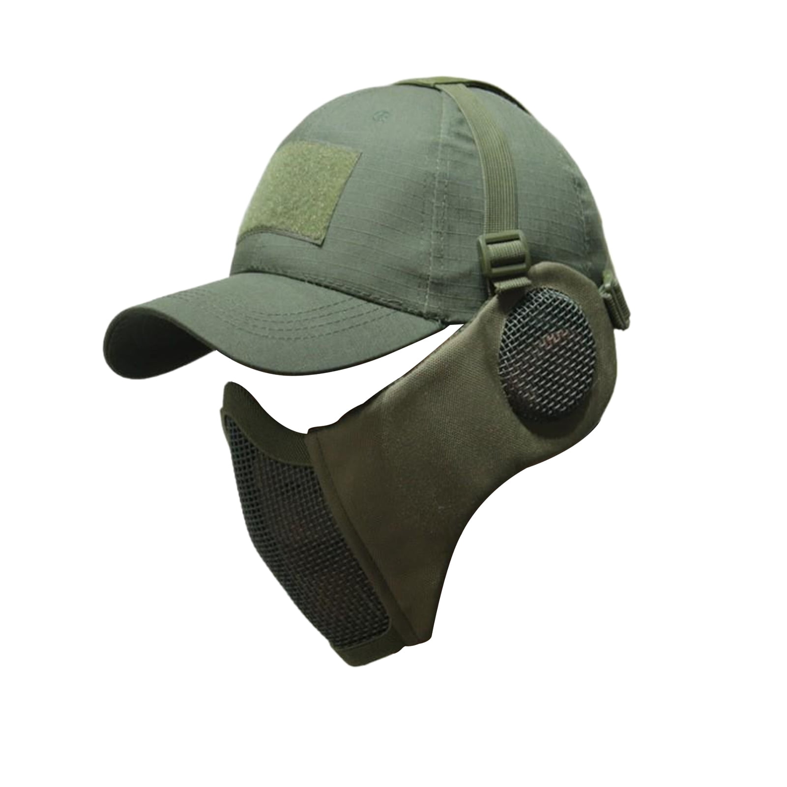 Toudaret Airsoft Half Face Guard Airsoft Face Guard with Hat ...