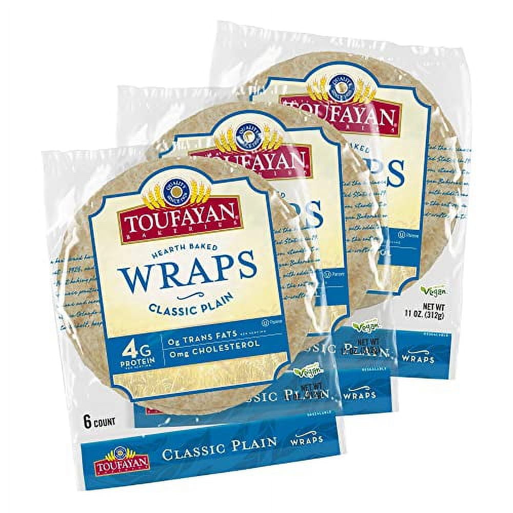 Toufayan Classic Plain Tortilla Wraps | Vegan | Kosher (3 Pack, 18 ...
