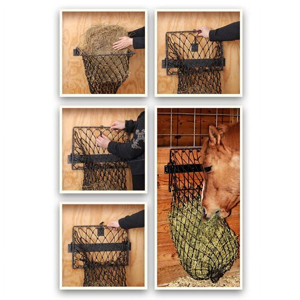Tough 1 Hay Hoops Original Collapsible Wall Feeder Net - Walmart.com