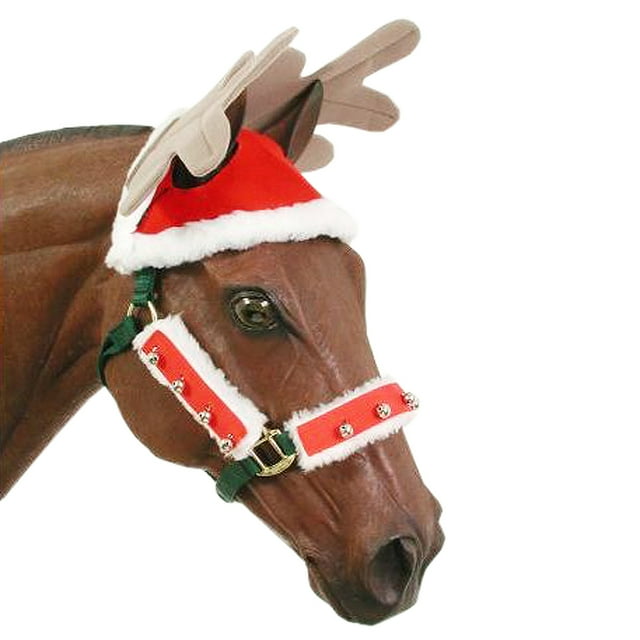 Tough 1 Double Ear Holiday Horse Reindeer Hat - Walmart.com
