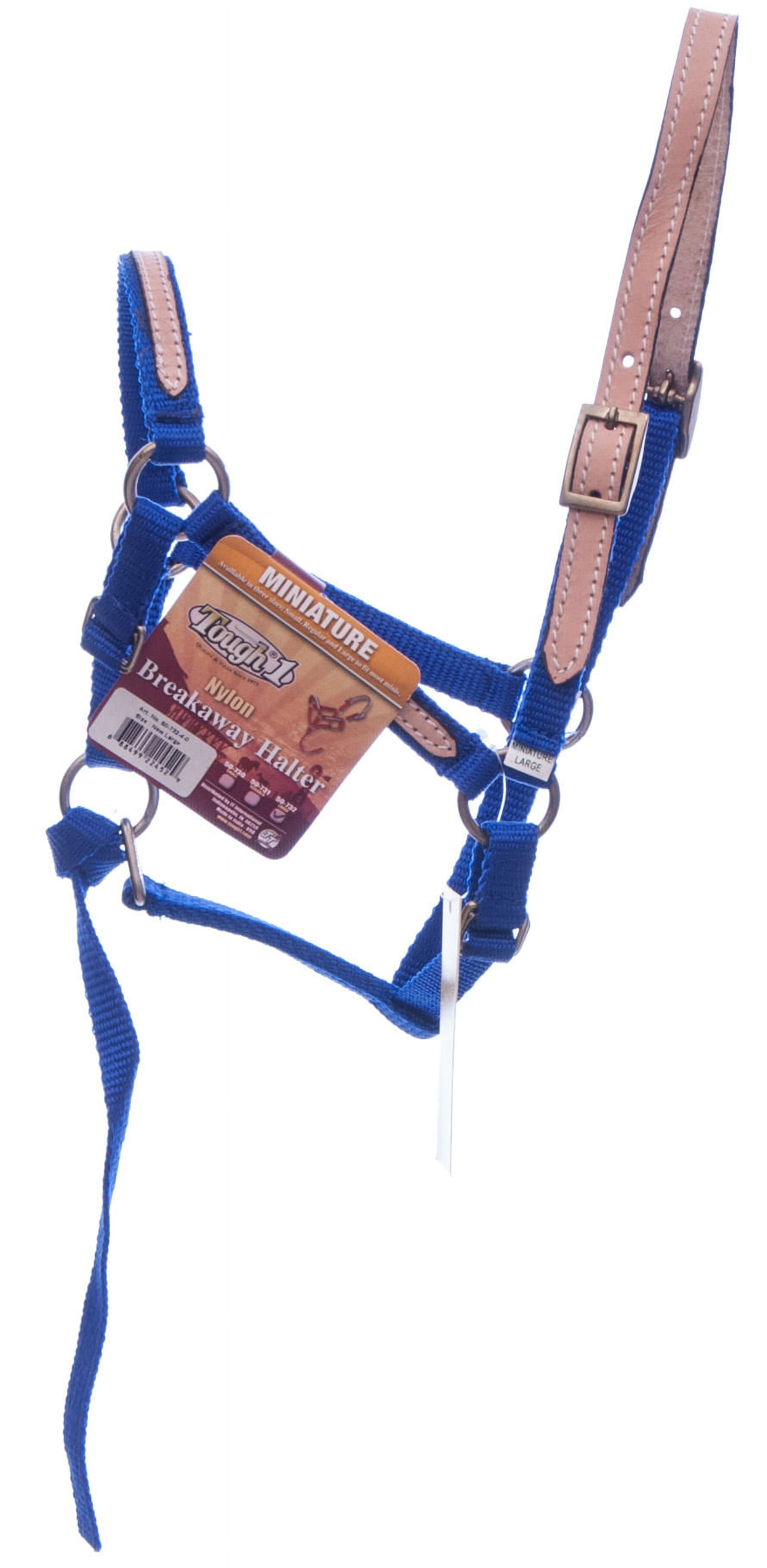 Tough-1 Miniature Nylon Break-Away Halter - Royal Blue - Large Mini ...