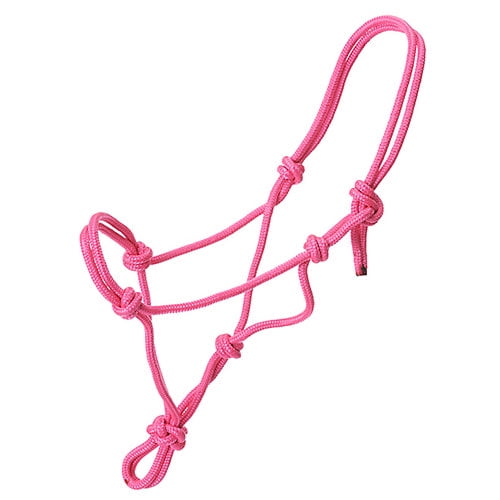 Tough-1 Miniature Poly Rope Tied Halter Med Pink - Walmart.com
