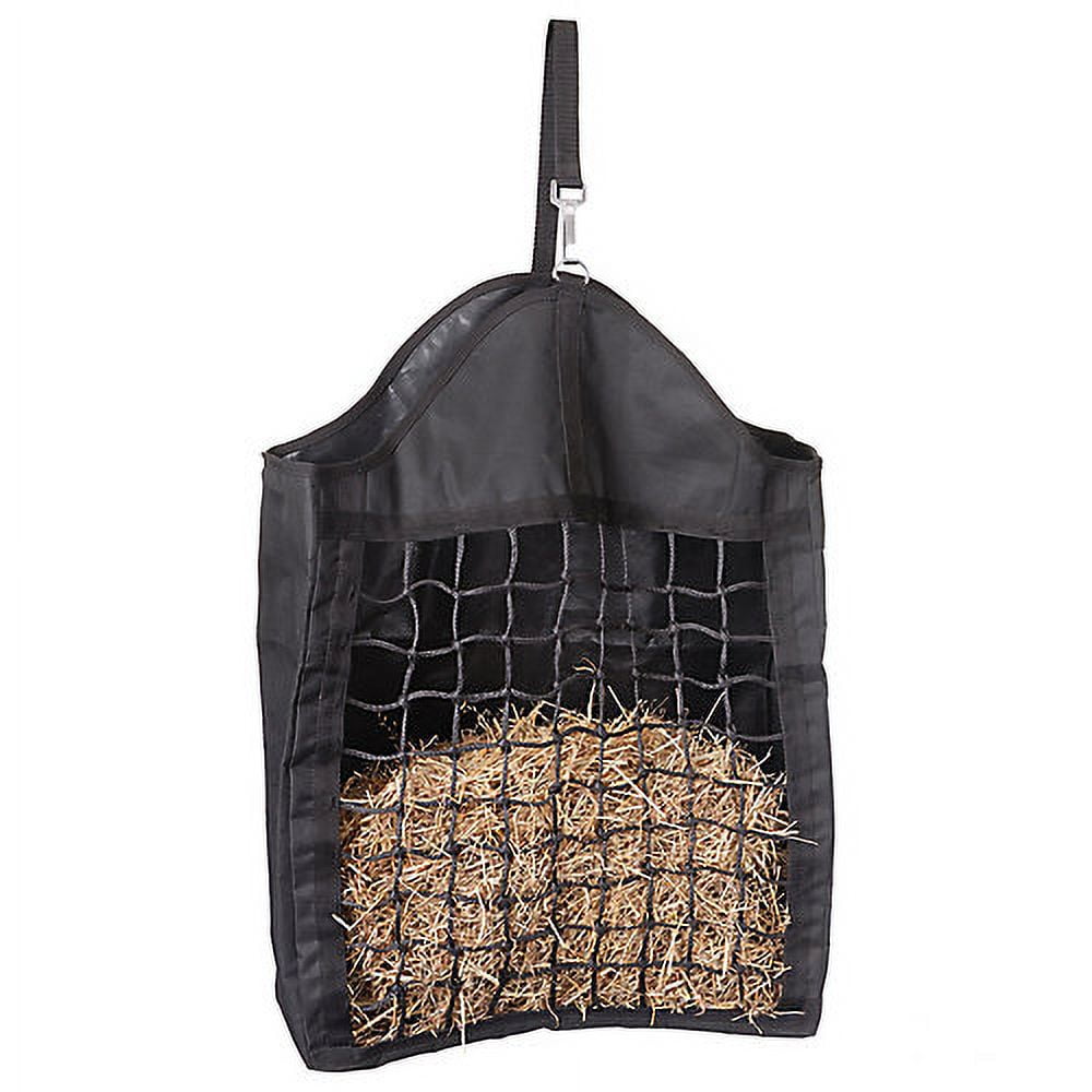 Tough-1 Nylon Hay Bag w/ Slow Feed Net Black - Walmart.com